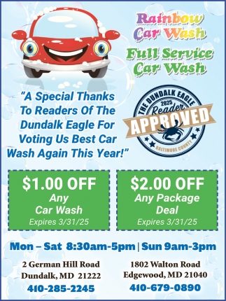 Full Service Car Wash, Rainbow Car Wash, Baltimore, MD
