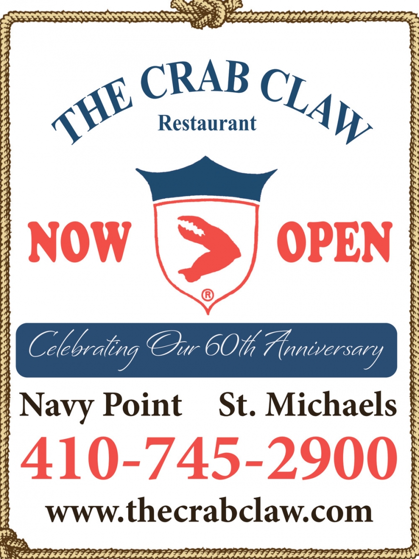 Now Open, The Crab Claw Restaurant, Saint Michaels, MD