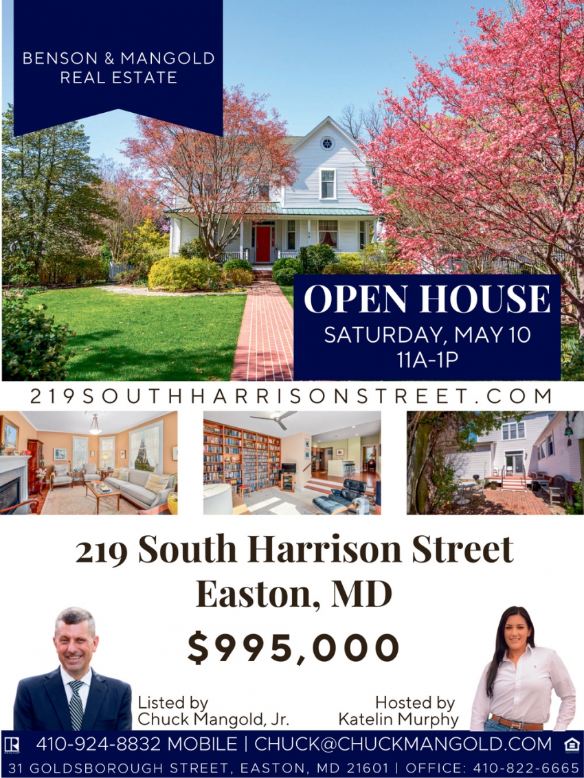 Open House, Benson & Mangold Real Estate, Chester, MD